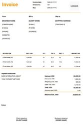 Web Design & Development Invoice Templates (Excel, Word, PDF)