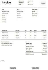 FREE Musician Invoice Templates (Word, Excel, PDF)