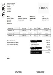 Free Tax Invoice Templates (Word, Excel, PDF)