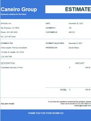 Free Estimate Templates (Word, Excel, PDF) | Estimate Format