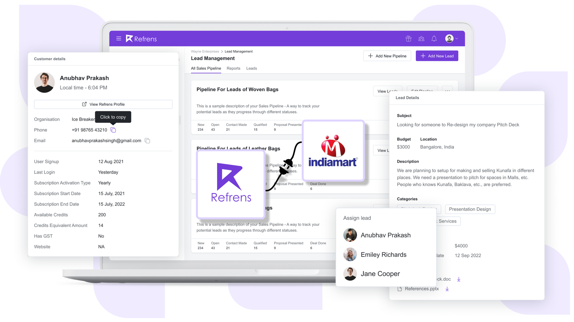 Integrate IndiaMart With Refrens Sales CRM