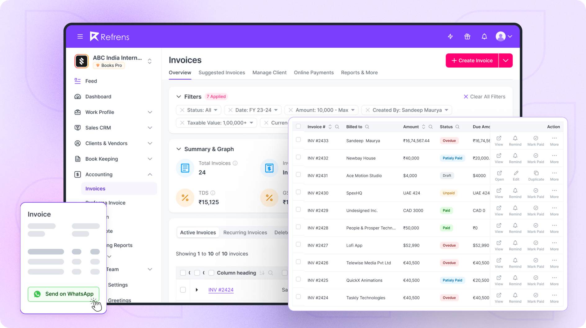 Free Online Accounting Software for Indian Businesses - Refrens