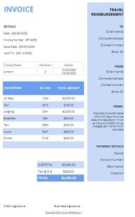 Free Travel Agency Invoice Templates (Word, Excel, PDF)