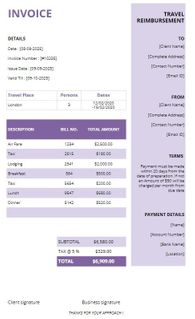 Free Travel Agency Invoice Templates (Word, Excel, PDF)
