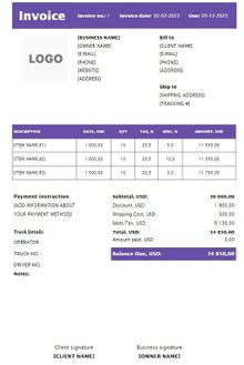 FREE Trucking Invoice Templates (Word, Excel, PDF)
