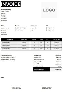 FREE Social Media Invoice Templates (Word, Excel, PDF)