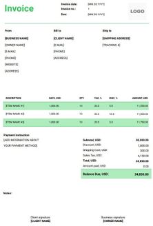 Free Consulting Invoice Templates (Word, Excel, PDF)
