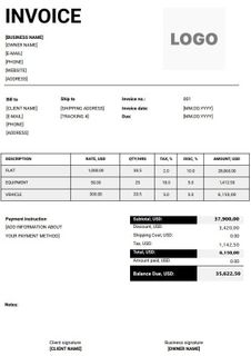 FREE Rental Invoice Templates (Word, Excel, PDF)