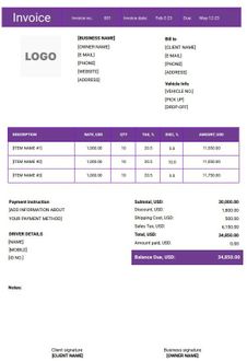 FREE Towing Invoice Templates (Word, Excel, PDF)