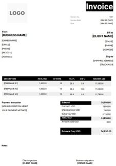 Free Travel Agency Invoice Templates (Word, Excel, PDF)