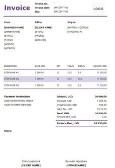 FREE Service Invoice Templates (Word, Excel, PDF)