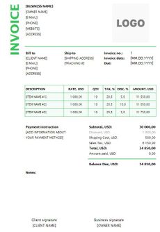 Web Design & Development Invoice Templates (Excel, Word, PDF)
