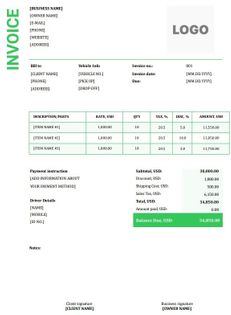 FREE Towing Invoice Templates (Word, Excel, PDF)
