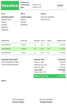 FREE Social Media Invoice Templates (Word, Excel, PDF)