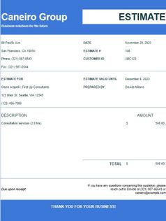 Free Estimate Templates (Word, Excel, PDF) | Estimate Format