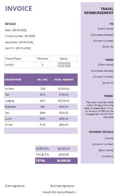 Free Travel Agency Invoice Templates (Word, Excel, PDF)