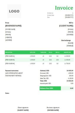 FREE Roofing Invoice Templates (Word, Excel, PDF)