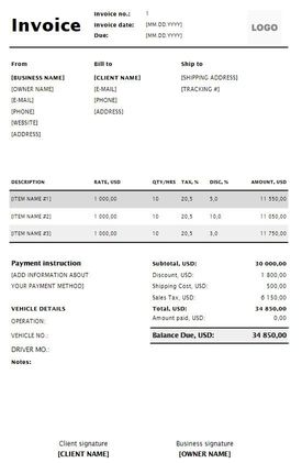 FREE DJ Invoice Templates (Word, Excel, PDF)