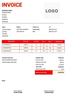 Free Digital Marketing Invoice Templates (Excel, Word, PDF)