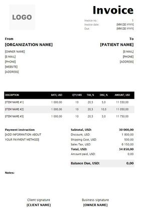 FREE Interior Design Invoice Templates (Word, Excel, PDF)