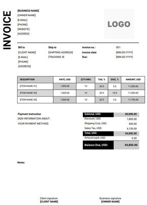 Free Medical Invoice Templates (Word, Excel, PDF)