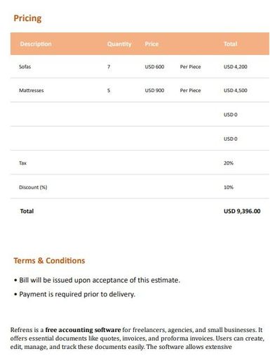Free Estimate Templates (Word, Excel, PDF) | Estimate Format
