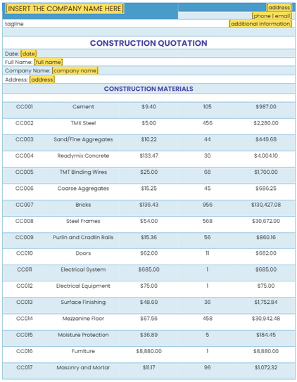 Free Quotation Templates in Word, Excel, PDF | Quote Format
