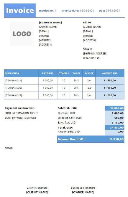 Free Digital Marketing Invoice Templates (Excel, Word, PDF)