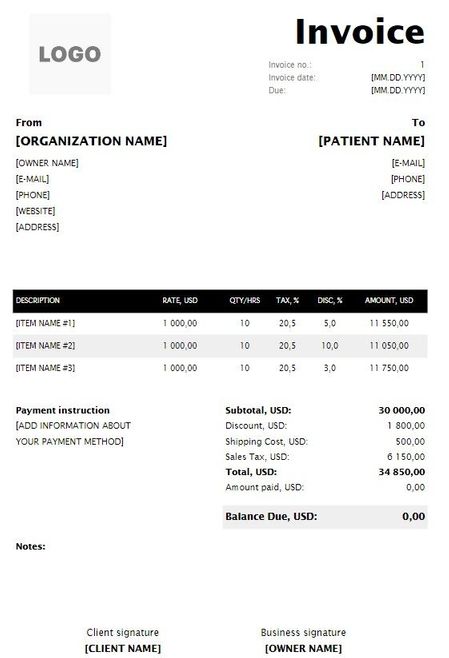 FREE Interior Design Invoice Templates (Word, Excel, PDF)