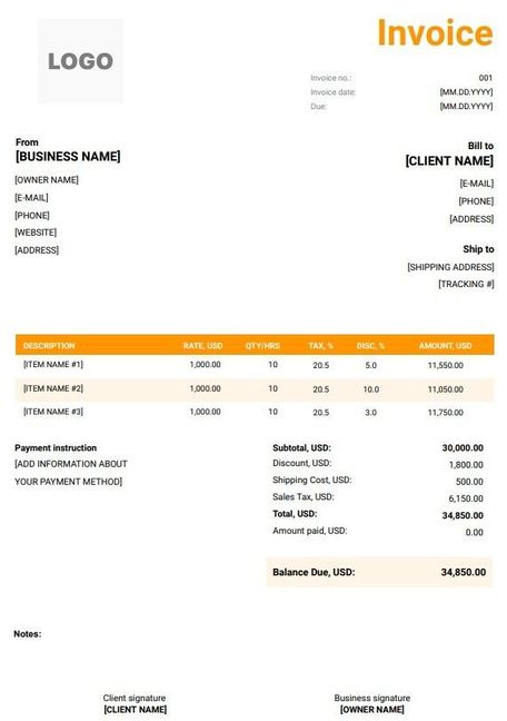 Free Medical Invoice Templates (Word, Excel, PDF)