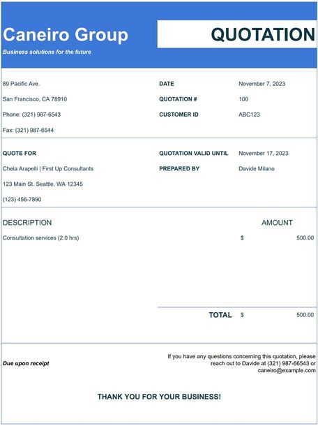 Free Quotation Templates in Word, Excel, PDF | Quote Format