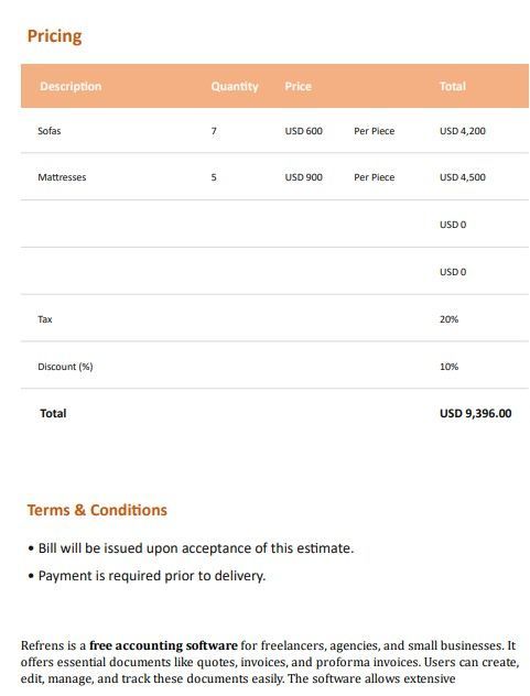 Free Estimate Templates (Word, Excel, PDF) | Estimate Format