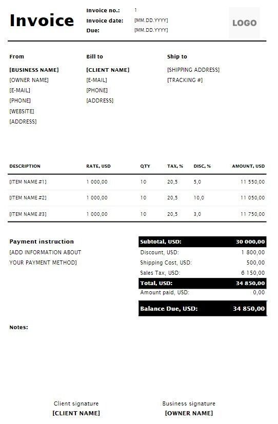 FREE Law Firm Invoice Templates (Word, Excel, PDF)