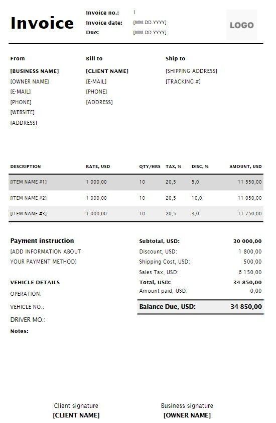 FREE DJ Invoice Templates (Word, Excel, PDF)