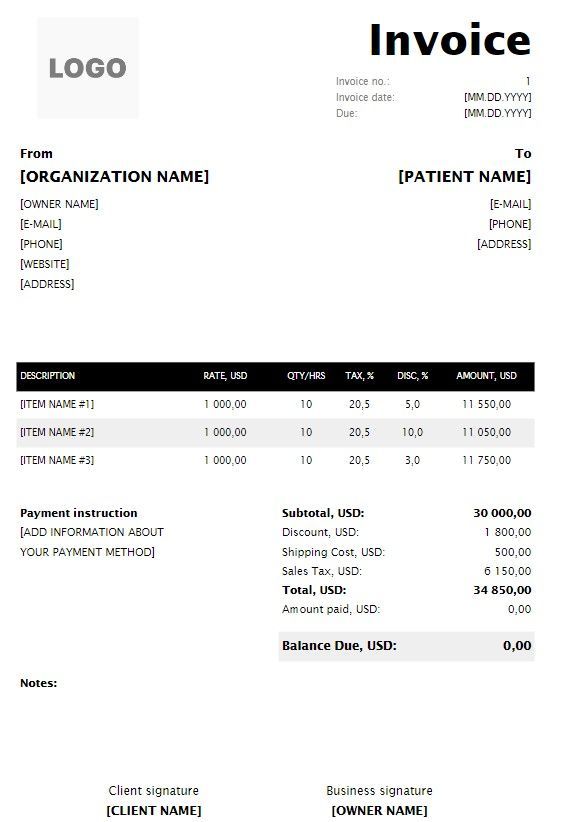 FREE Interior Design Invoice Templates (Word, Excel, PDF)