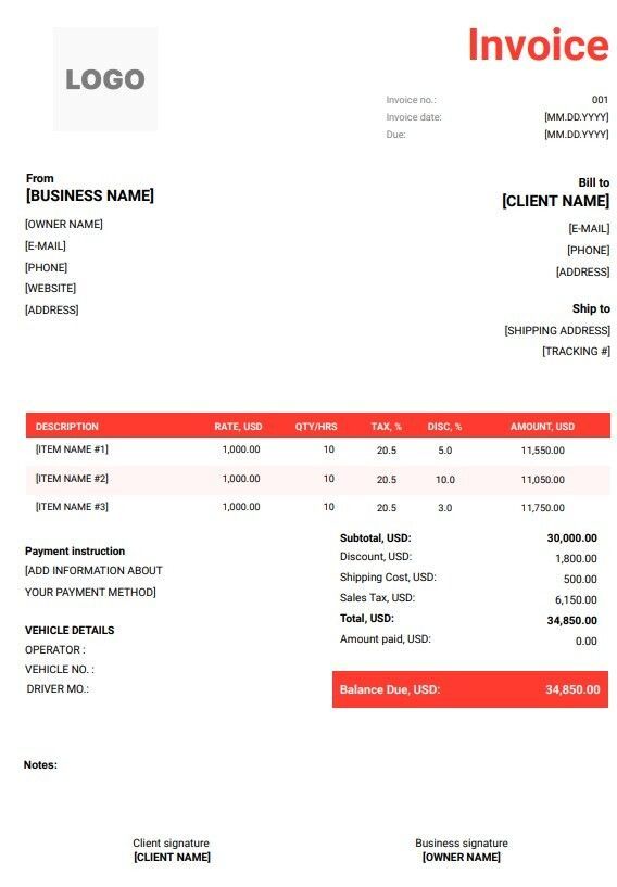 FREE DJ Invoice Templates (Word, Excel, PDF)