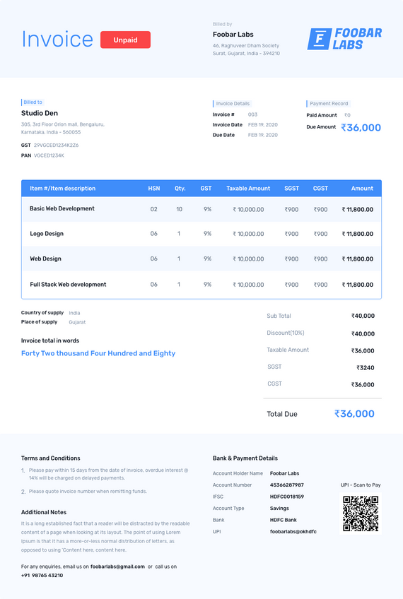 Proforma Invoice Templates Free | Customize, Email & PDF