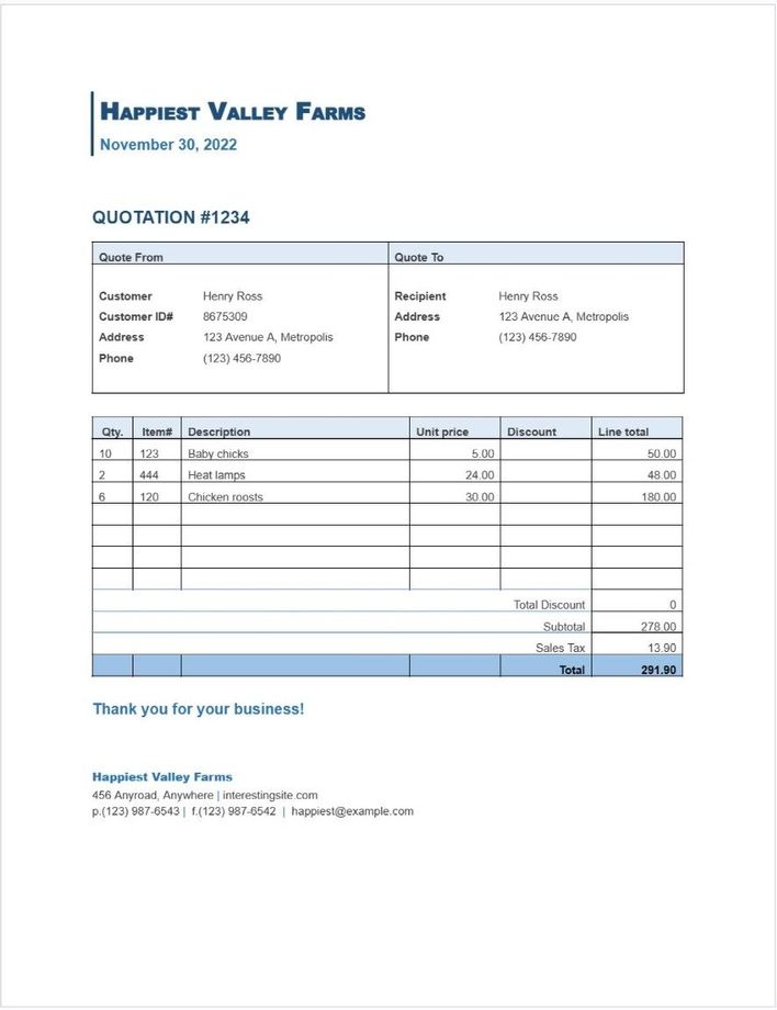 Free Quotation Templates in Word, Excel, PDF | Quote Format