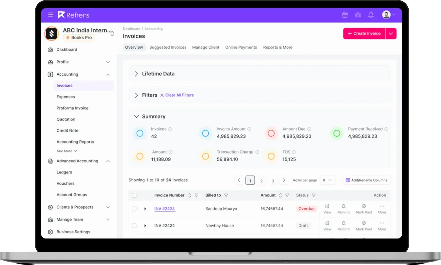 Free Cloud Accounting Software | Refrens