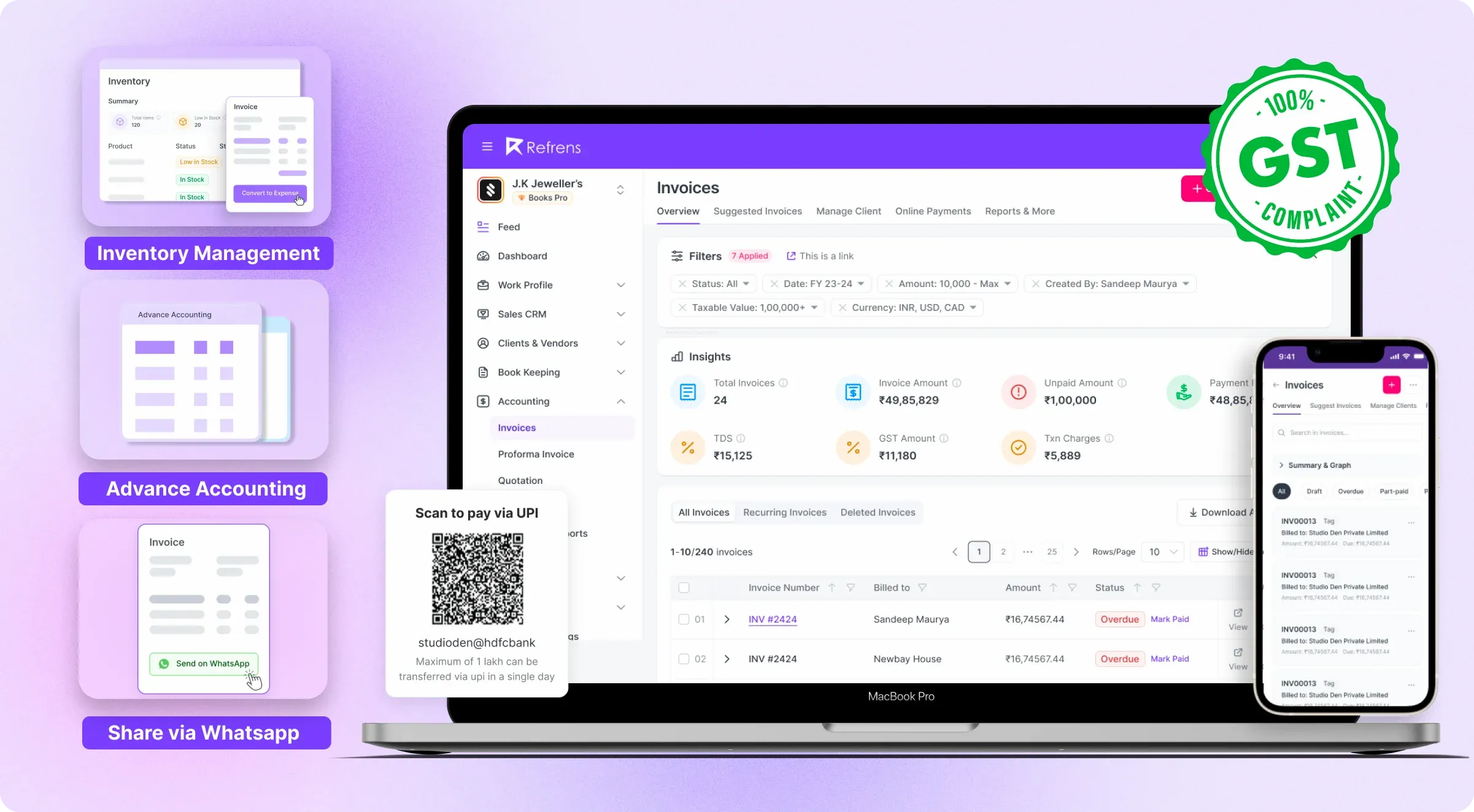 Free Jewellery Billing Software | Refrens.com